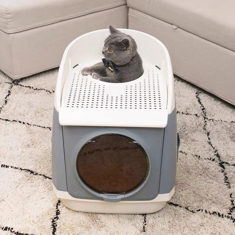 PAKEWAY Cat Litter Box - Tomcat Grey Dual-Door Design – Cat Factory Au